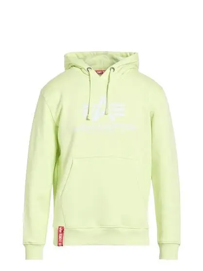 Alpha Industries Military Cotton Polyester Hooded Sweatshirt - Green