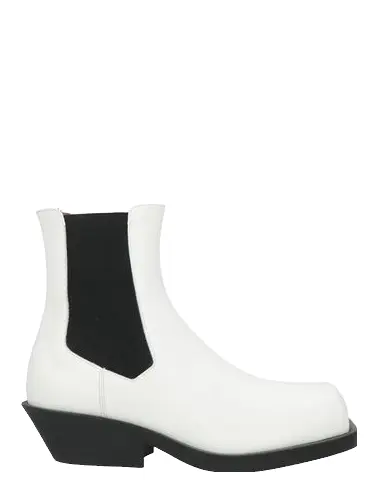 Marni Ankle Boots In Leather - Off White