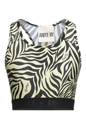 ANIYE BY Zebra-print Crop Top - Yellow