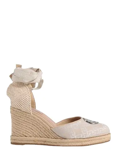 LIU •JO Denim Espadrilles With Logo - Beige