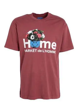 MARKET Smiley De L'homme T-shirt T-shirt Brick Size Cotton - Red