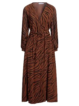 Faithfull The Brand Animal Print Maxi Dress - Brown