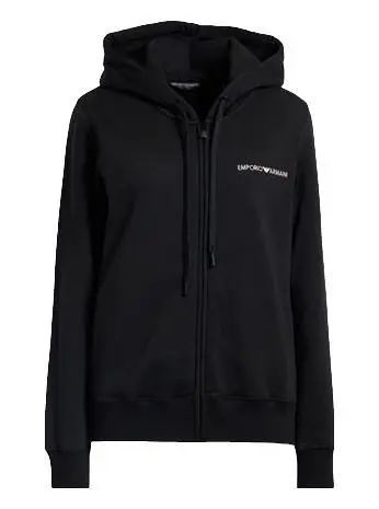 Emporio Armani Cotton-blend Fleece Sweatshirt - Black