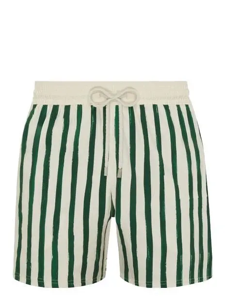 Vilebrequin Stretch Swim Trunks Hs Stripes X Highsnobiety Mdb Moorise - Green
