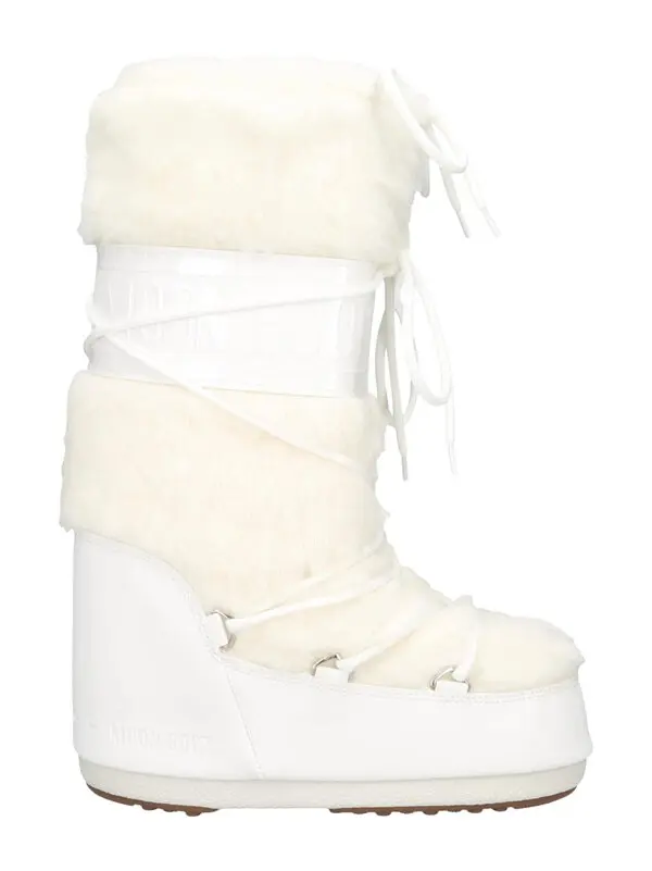 Moon Boot Faux Fur Icon Boots - White