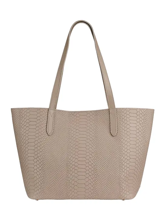 Gigi New York Teddie Python Embossed Tote - Natural