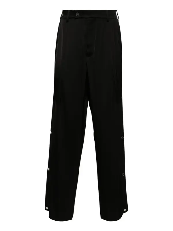 Amiri Logo-plaque Straight-leg Trousers - Black