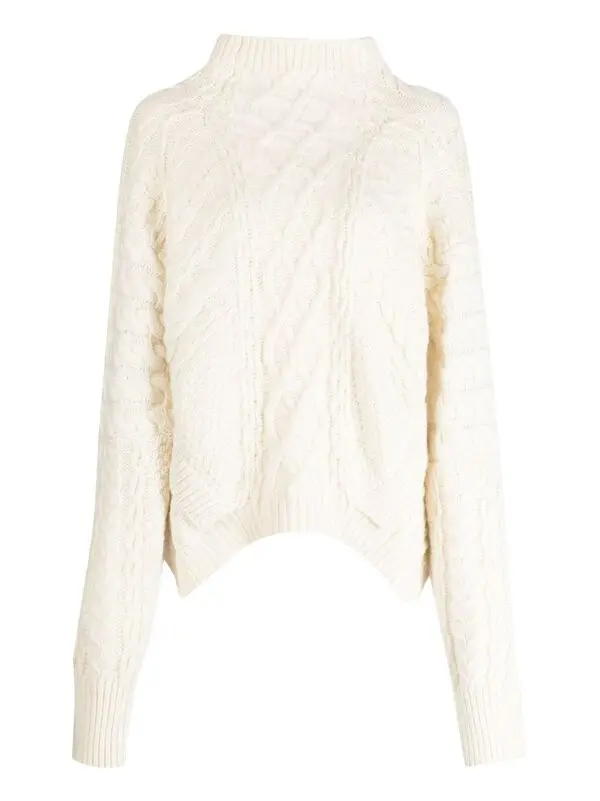 Erdem Cable-knit Wool Jumper - White