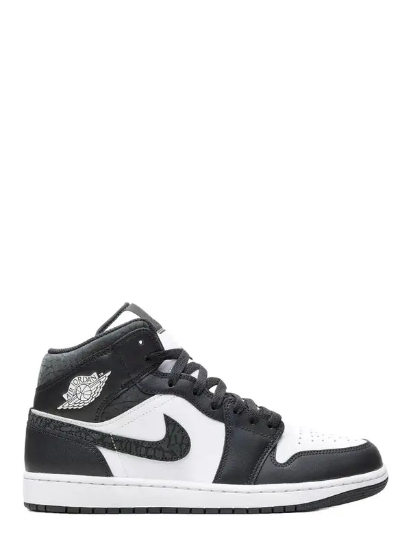 JORDAN Air 1 Mid Panda Elephant Sneakers - Black