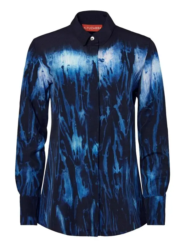 Altuzarra Chika Shibori-print Shirt - Blue