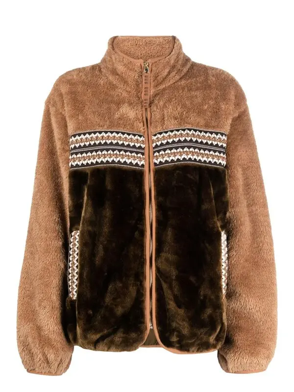 UGG Marlene Funnel-neck Fleece Jacket - Brown