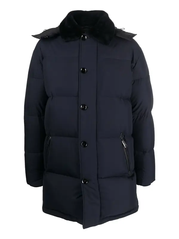 Brioni Padded Down Coat - Blue