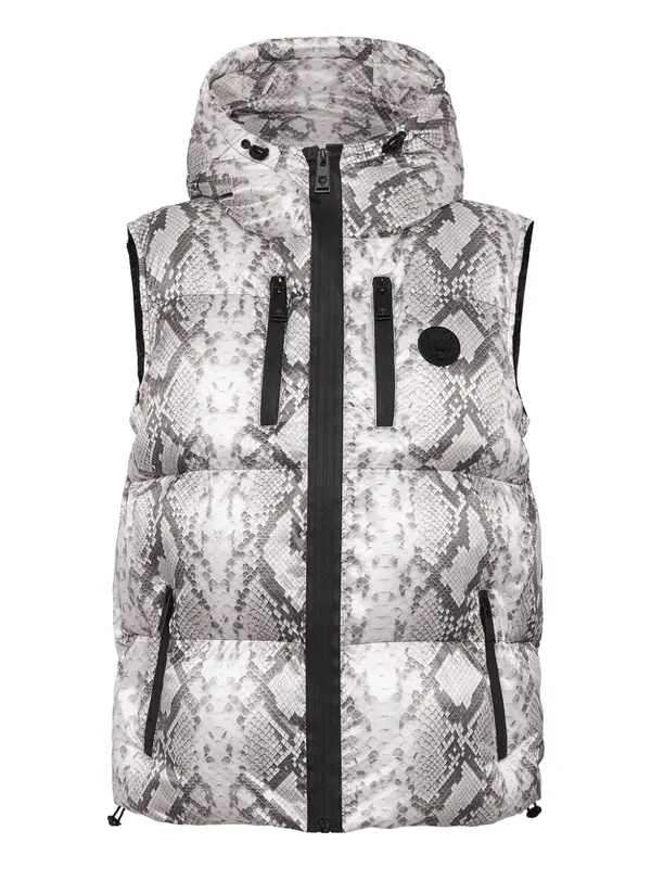 PLEIN SPORT Logo-print Hooded Gilet - Grey