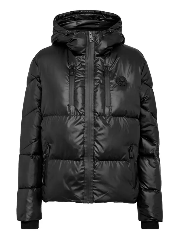 PLEIN SPORT Logo-print Puffer Jacket - Black