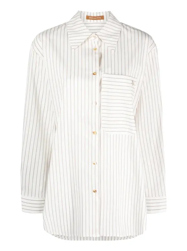 REJINA PYO Caprice Stripe-pattern Shirt - White