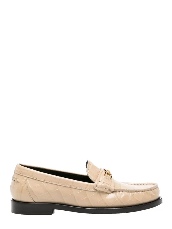 Versace Medusa '95 Crocodile-embossed Loafers - Neutrals