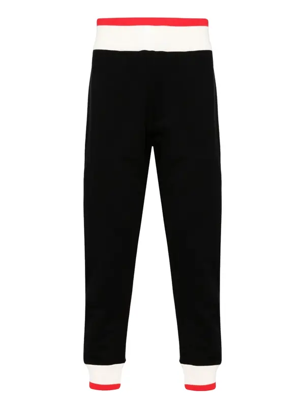 Alexander McQueen Logo-print Strap Cotton Track Pants - Black