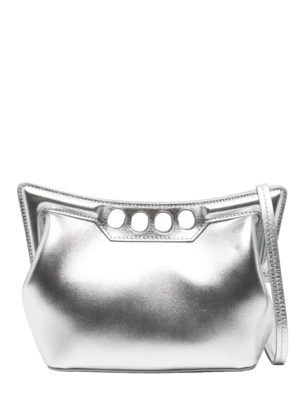 Alexander McQueen Mini The Peak Shoulder Bag - Silver