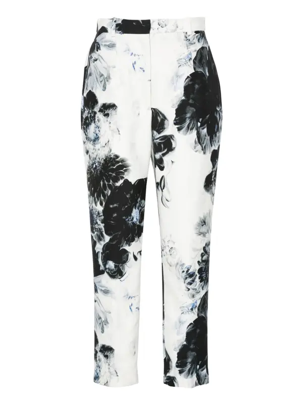 Alexander McQueen High-waisted Trousers - White