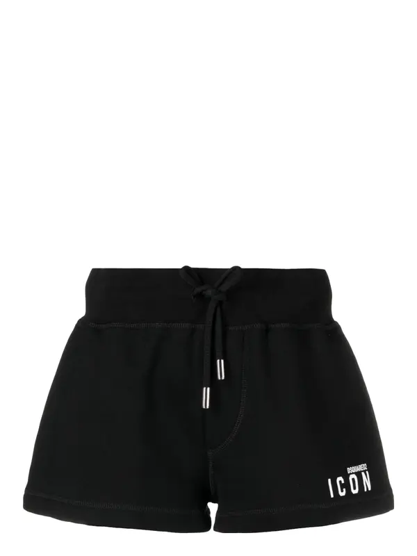 Dsquared2 Cotton Jersey Shorts - Black