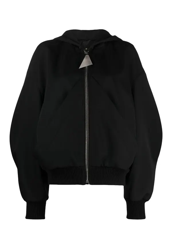 Attico Hooded Bomber Jacket - Black
