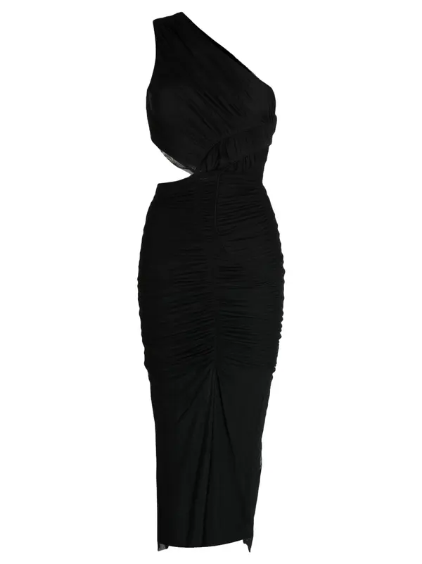 Simkhai Seraiah Ruched Midi Dress - Black