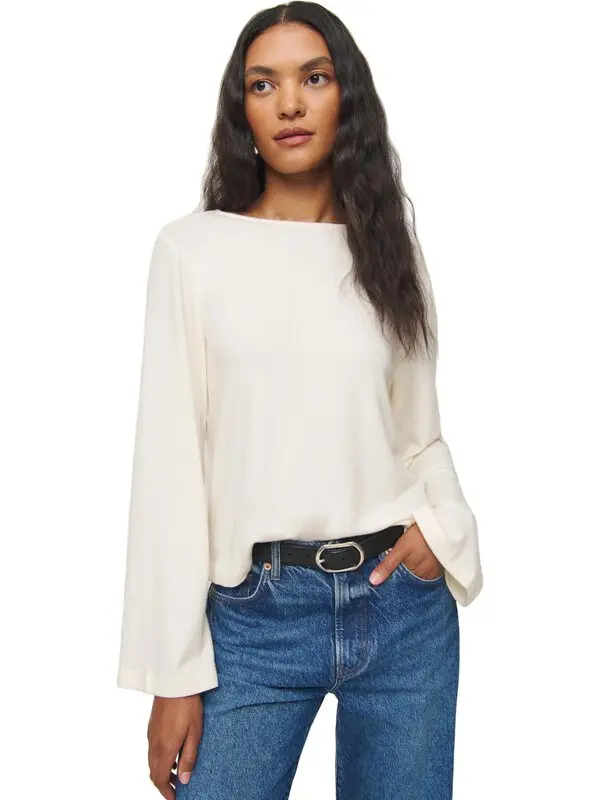 REFORMATION Eternity Knit Top - Ivory