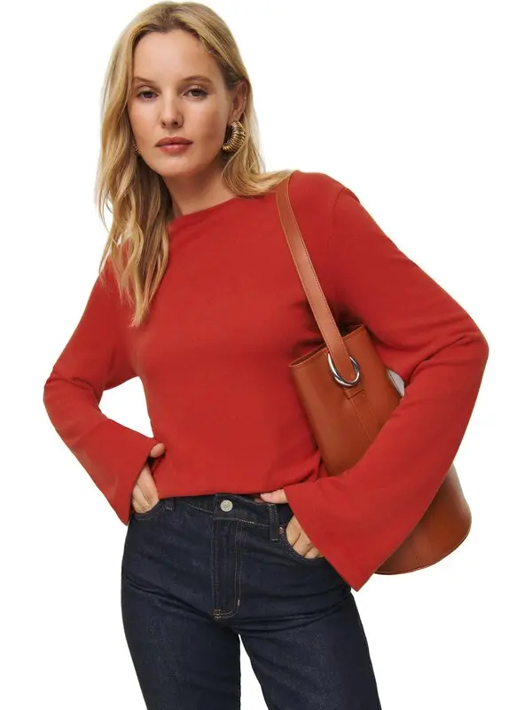REFORMATION Eternity Knit Top - Red