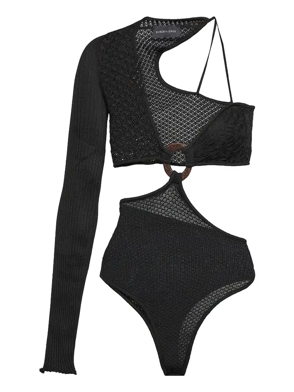 ROBERTA EINER Legato Asymmetric Bodysuit - Black