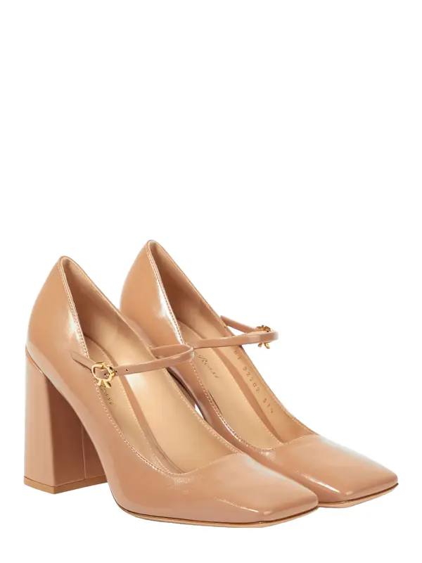 GIANVITO ROSSI Freeda Leather Pumps - Pink