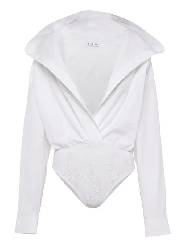 Alaïa Hooded Bodysuit - White