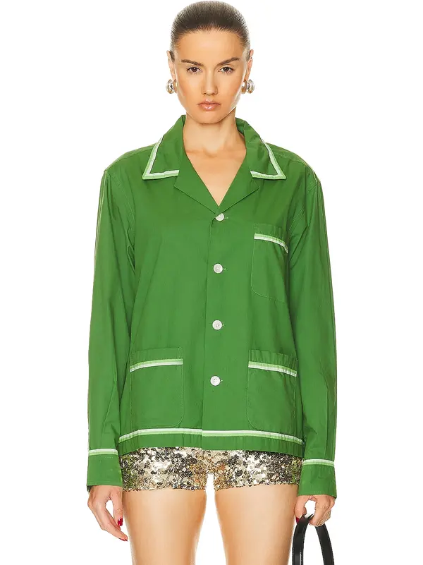 BODE Top Sheet Long Sleeve Shirt - Green