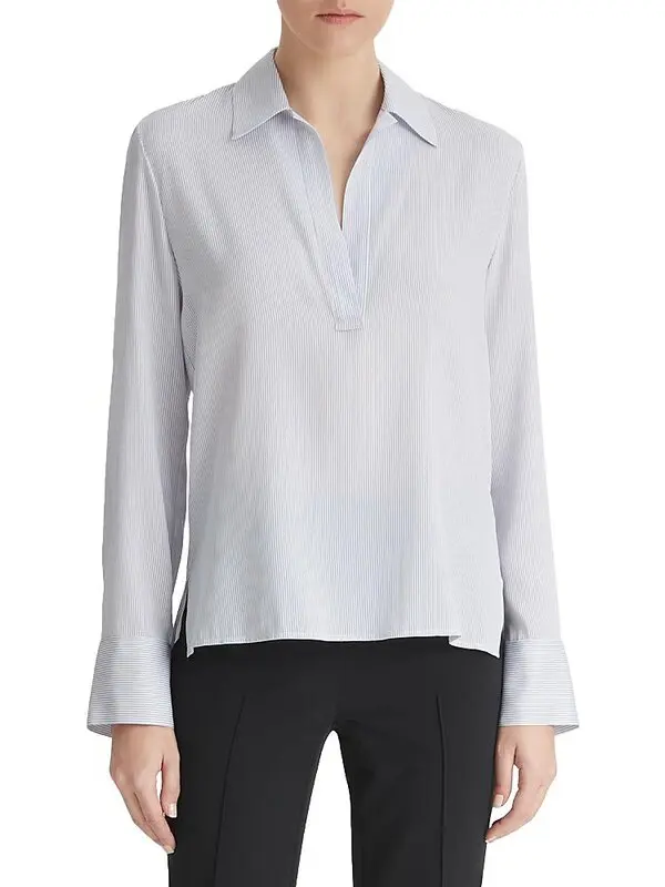 Vince Classic Johnny Collar Shirt - Sky Graphic