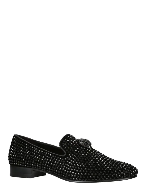 Kurt Geiger Embellished Ace Stud Loafers - Black
