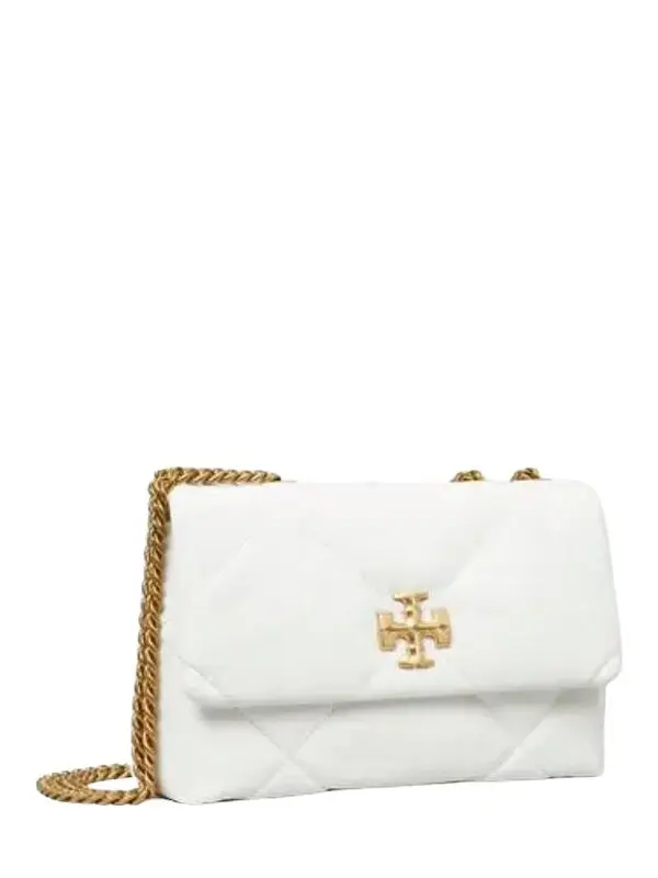 Tory Burch Small Kira Diamond Quilt Shoulder Bag - Blanc