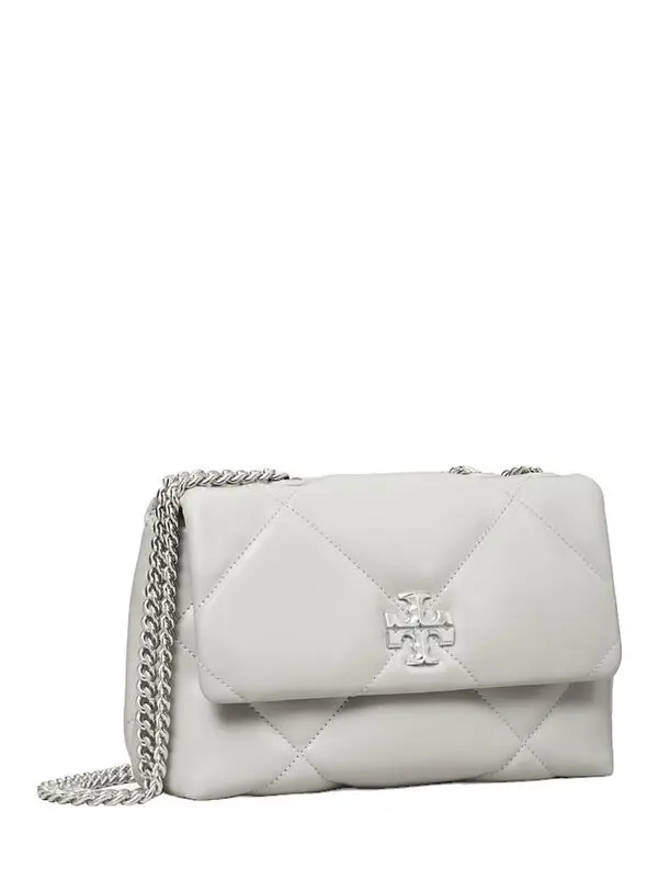 Tory Burch Small Kira Diamond Quilt Shoulder Bag - Gray