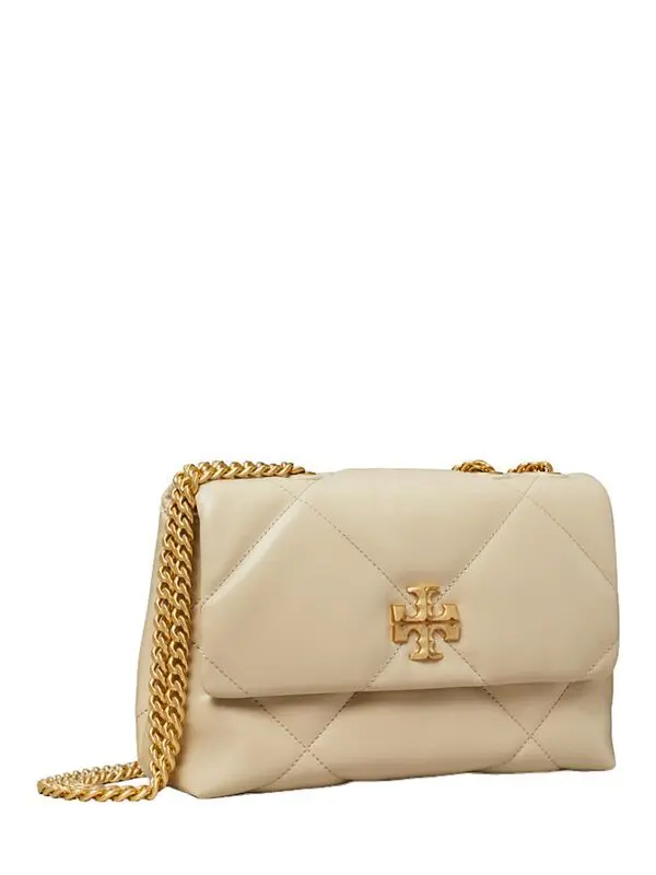Tory Burch Small Kira Diamond Quilt Shoulder Bag - Light Stone