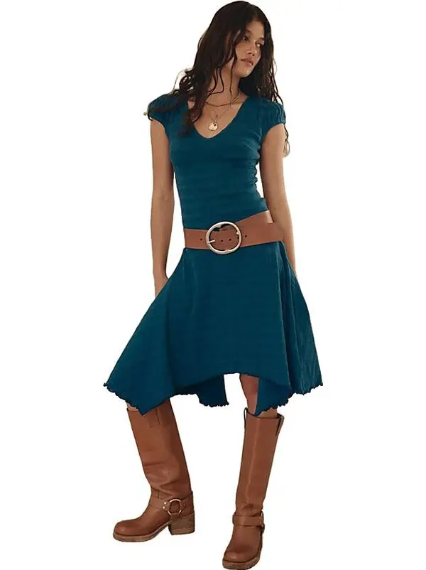 Free People Evangeline Midi Dress - Sailor Blue