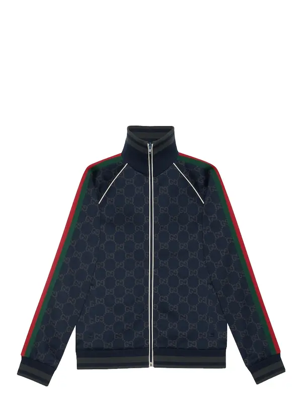 Gucci Gg Jersey Cotton Jacket - Blue