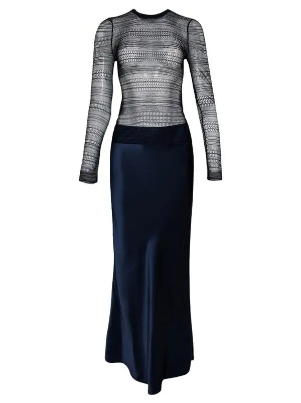 Christopher Esber Refraction Long Sleeve Dress - Blue