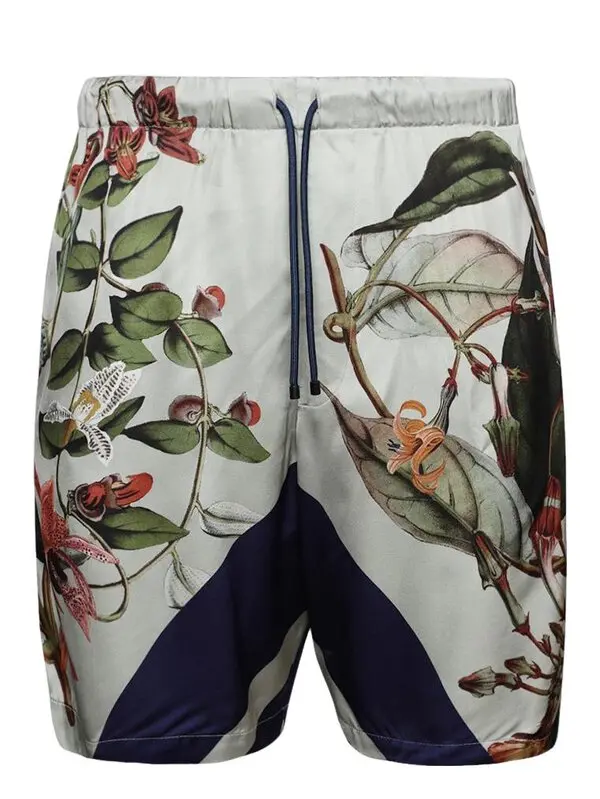 Dries Van Noten Piperi Printed Shorts - Grey
