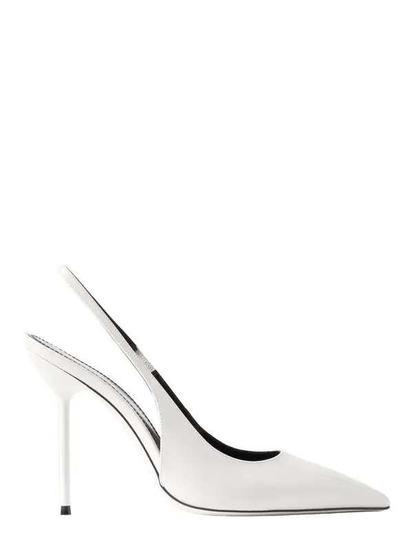 Paris Texas Lidia Patent-leather Slingback Pumps - White