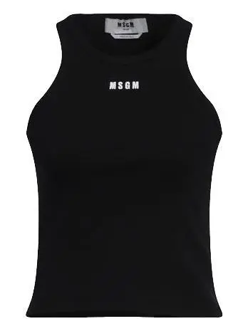 MSGM Cotton-blend Tank Top - Black