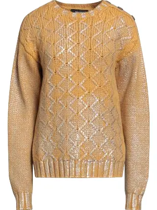 Rochas Knitted Crewneck Sweater - Yellow