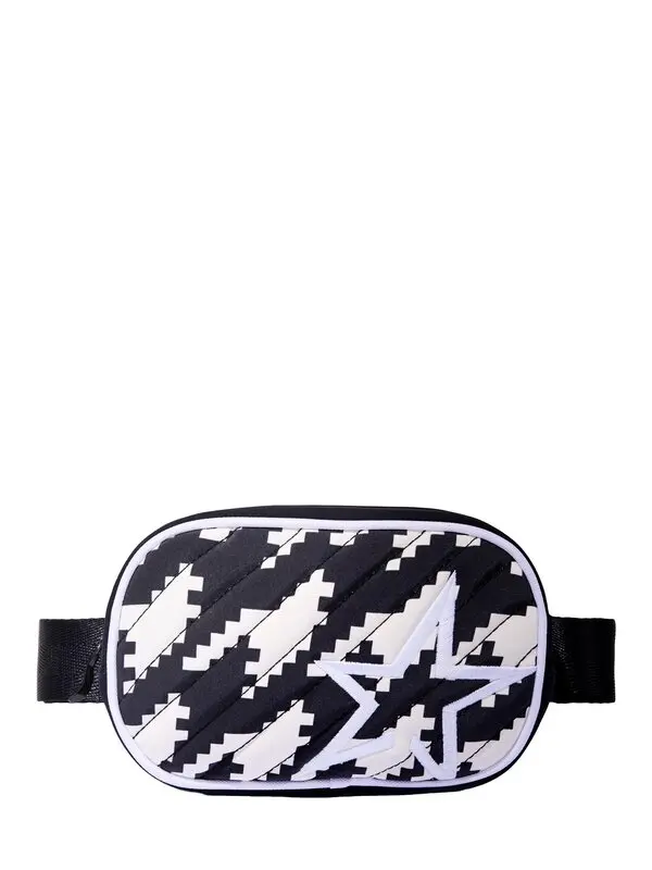 Perfect Moment Star Belt Bag - Houndstooth-black-snow-white