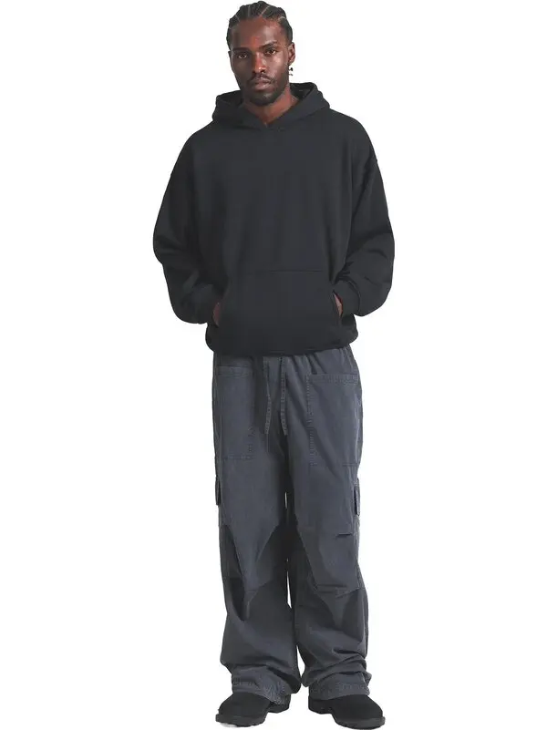 SKIMS Relaxed Fleece Lounge Hoodie - Washed Onyx