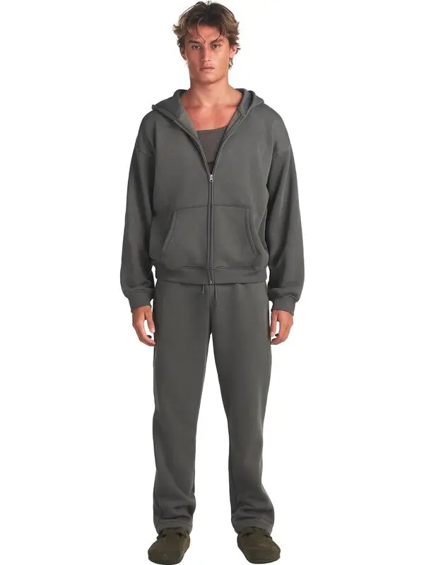 SKIMS Relaxed Zip Up Hoodie - Jungle