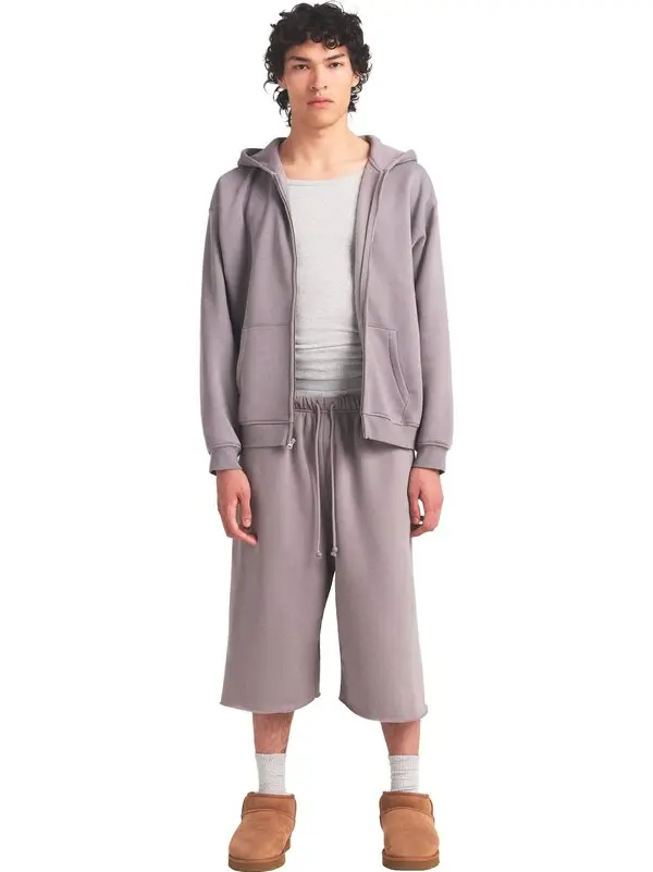SKIMS Relaxed Zip Up Hoodie - Shadow
