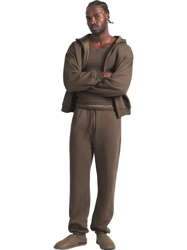 SKIMS Relaxed Jogger Pants | Grey | | Fleece Lounge - Driftwood