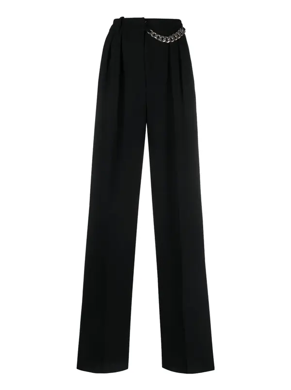 Barbara Bui Chain-detail Wide-leg Trousers - Black